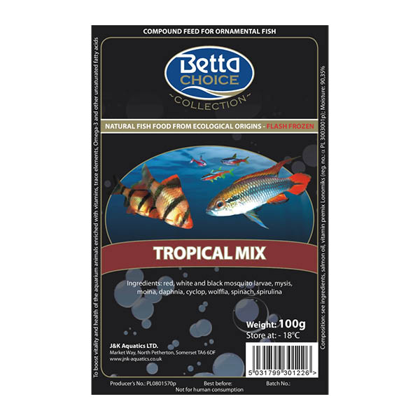 Betta Choice Tropical Mix Blister Pack *New* - Betta Products